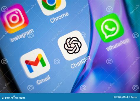 Chat Gpt Application Icon On Smartphone Editorial Stock Image Image