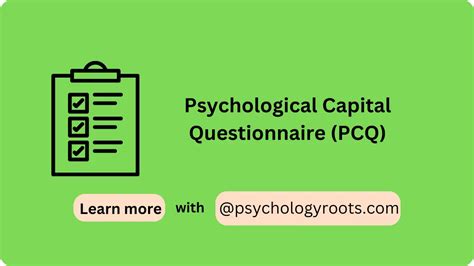 Psychological Capital Questionnaire Pcq Psychology Roots