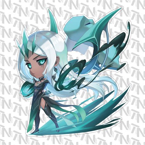 League Of Legends Karma Chibi Fanart Clear Vinyl Sticker Etsy