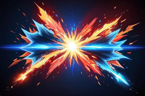 Premium Photo Fire Collision Red And Blue Background Versus Banner