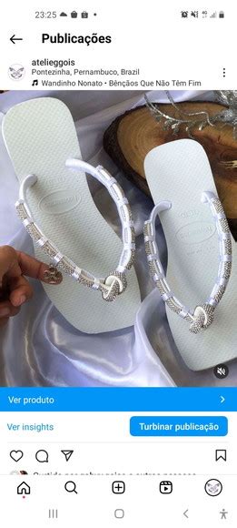 Chinelo Meia Cana Prata Elo7 Produtos Especiais