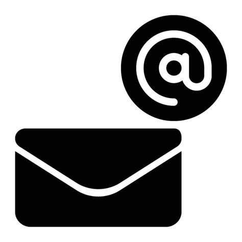 Email Address Glyph Solid Icon 55915261 Vector Art At Vecteezy