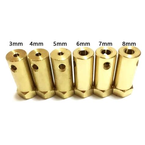 Extended Shaft Coupling 30mm Brass Hexagon Coupling Dc Motor Extended Shaft Connector 30mm Brass