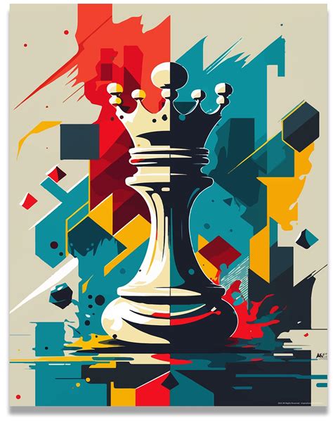 Inspirational Wall Art Co Colorful Chess Piece Decor