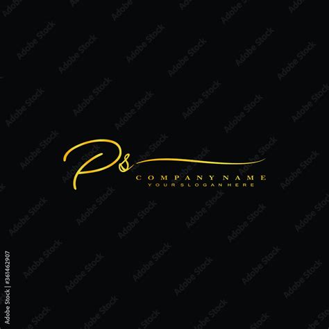 Ps Initials Signature Logo Handwriting Logo Vector Templates Hand Drawn Calligraphy Lettering