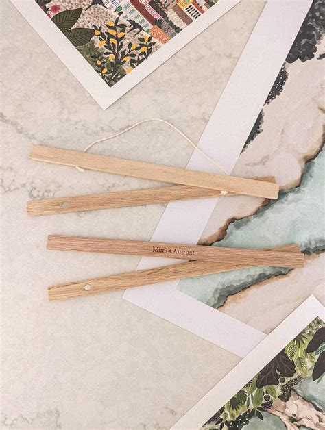 Magnetic Wooden Print Hanger Stylish Art Display Clips Mimi And August