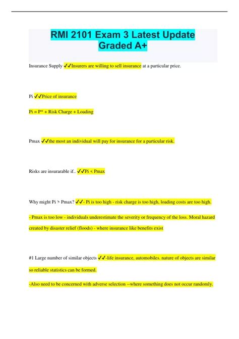 Rmi 2101 Bundled Exams Questions And Answers Latest Versions 20242025 Complete And Accurate