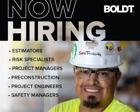 The Boldt Company On Linkedin Hiring Nowhiring Constructionjobs