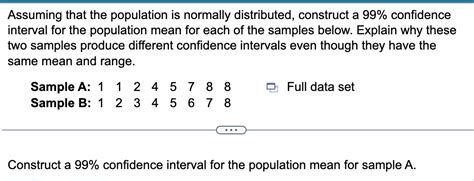 Solved Assuming That The Population Is Normally Distributed