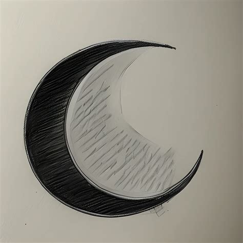 Crescent Moon Pencil Drawings
