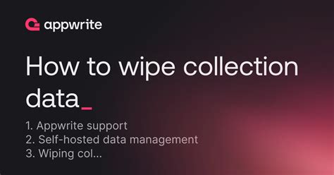 How To Wipe Collection Data Threads Appwrite