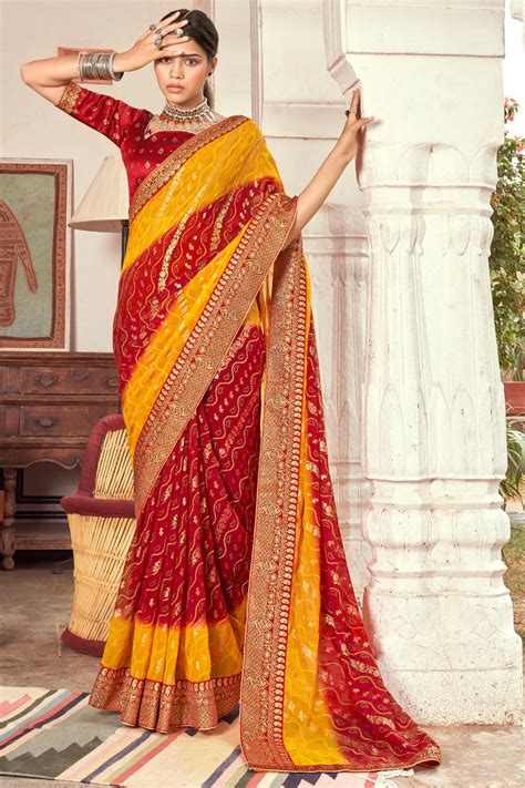 Top 999 Bandhani Saree Images Amazing Collection Bandhani Saree