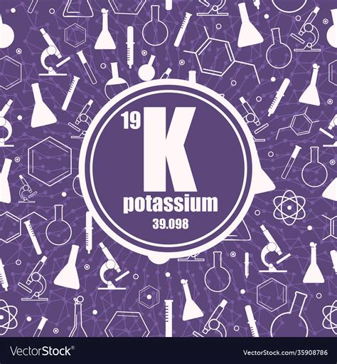 Potassium Chemical Element Royalty Free Vector Image