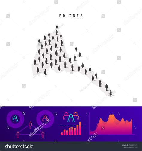 Eritrea People Map Detailed Vector Silhouette Stock Vector Royalty Free