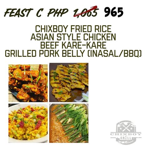 Menu At Wing Side X Chixboy Grill Tionko Branch Restaurant Davao City