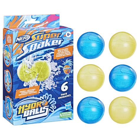 Nerf Super Soaker Hydro Balls 6 Pack Reusable Water Filled Balls Burst On Impact Fast Refill