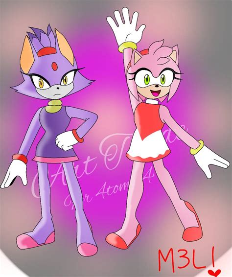 Amy And Blaze By Mika3love On Deviantart