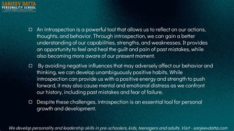 Ppt Why Is Self Introspection Important Powerpoint Presentation