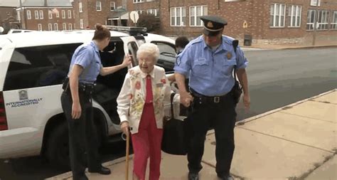 102 Year Old Woman Gets Arrested Checks ‘getting Arrested Off Bucket