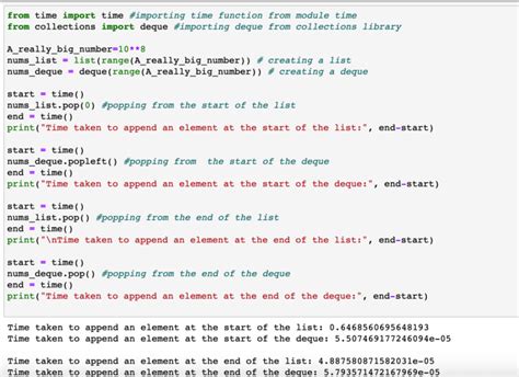 List Vs Deque Performance Comparison Askpython