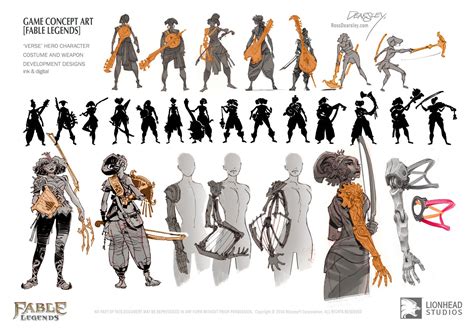 Fable Legends Verse Hero Character Initial Ideas Ross Dearsley