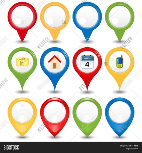 vector pointers map vector and photo free trial bigstock