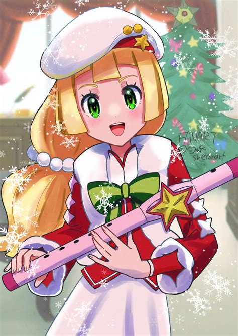 Safebooru 1girl D Absurdres Blonde Hair Christmas Tree Dress