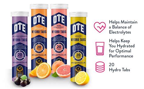 Ote Hydration Tablets Electrolyte Tablets Salt Tablets For Runners