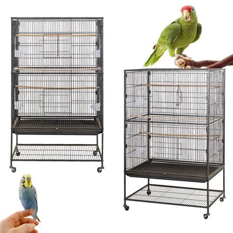 Hengmei Cage Pour Perroquet Grande Cage Pour Perruche Cage Pour Oiseaux