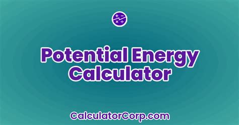 How To Calculate Potential Energy Calculator