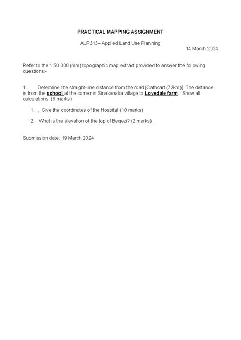Mapping Assignment 2024 Practical Mapping Assignment Alp313 Applied Land Use Planning 14