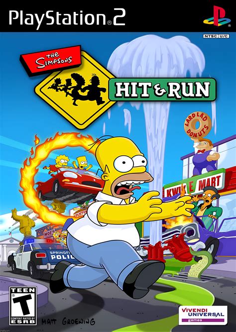The Simpsons Hit And Run Ps2 Cover By Archsys6 On Deviantart