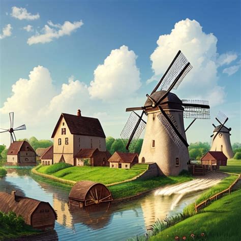 Premium Ai Image Cute Village