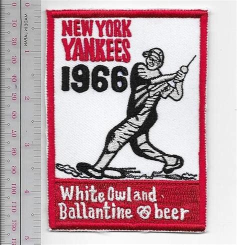 Beer Baseball New York Yankees Ballantine Beer And White Owl Patch No