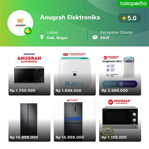 Toko Anugrah Elektronika Online Produk Lengkap Harga Terbaik Tokopedia