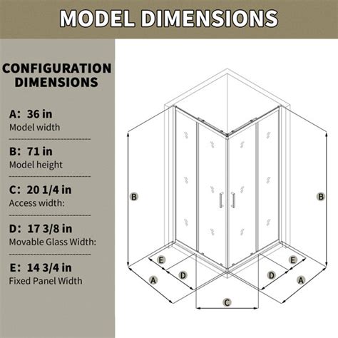 Sarlai 36 W X 36 D X 71 H Framed Double Sliding Corner Shower Door