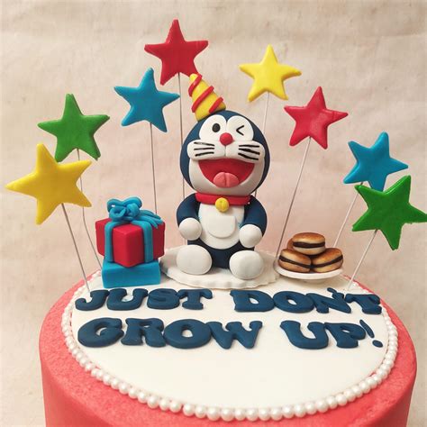 Doraemon Fondant Cake Doraemon Entremet Mousse Cake Chocolate Pinata