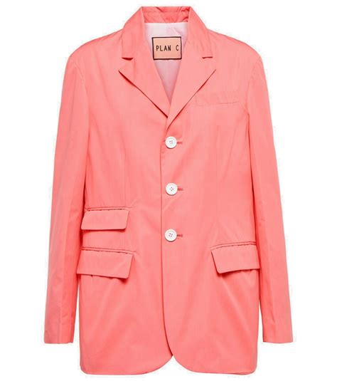 Plan C Single Breasted Cotton Blazer Plan C