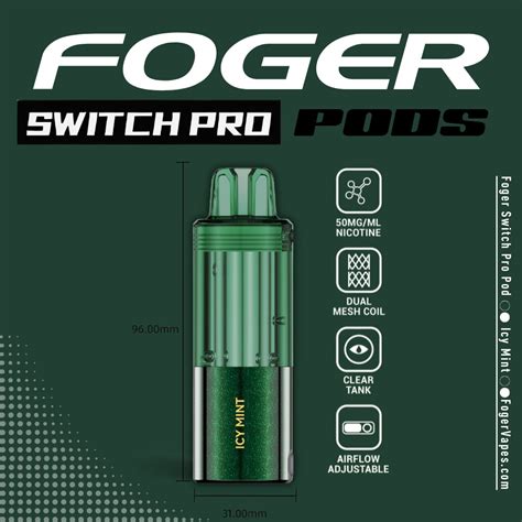 Icy Mint Foger Switch Pro Pods 30k Puffs Chilling Sensation