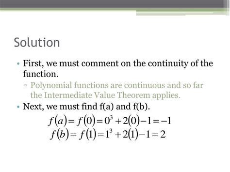 Ppt Intermediate Value Theorem Powerpoint Presentation Free Download