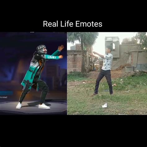 Free Fire Emotes In Real Life Free Fire Real Life Emotes 😂 Free