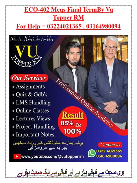 Eco402 Mcqs Finalterm By Vu Topper Rm Pdf Monopoly Economic Surplus