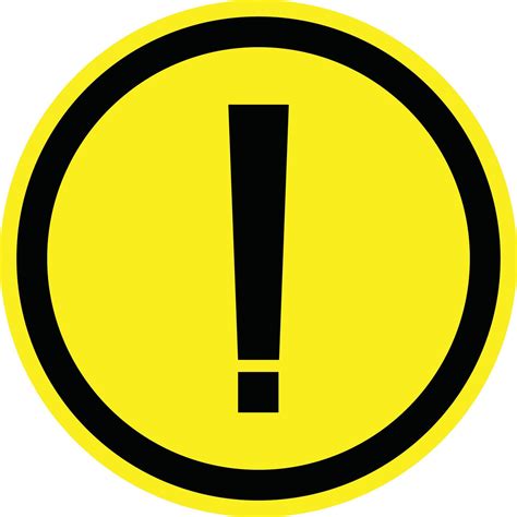 Caution Sign Yellow Danger Warning Attention Alert Symbol Circle