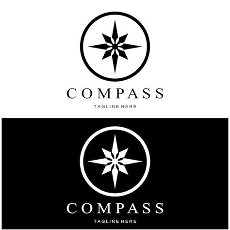 Premium Vector Compass Logo Icon Isolated