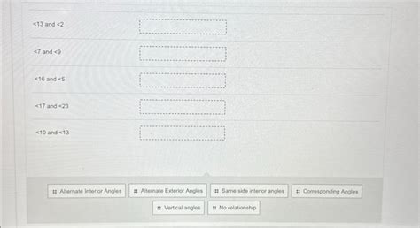 Solved Use The Picture Below To Classify The Type Of Angle Chegg