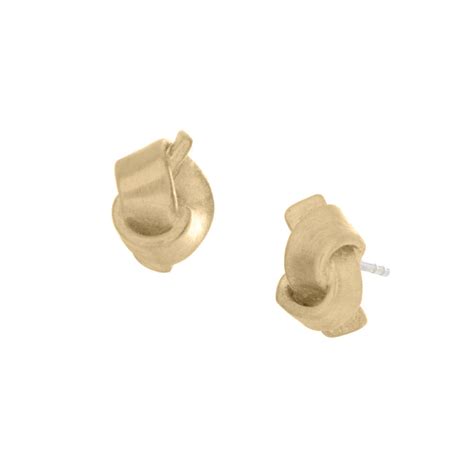 Small Lasso Gold Plated Love Knot Stud Earrings Artinas Jewellery