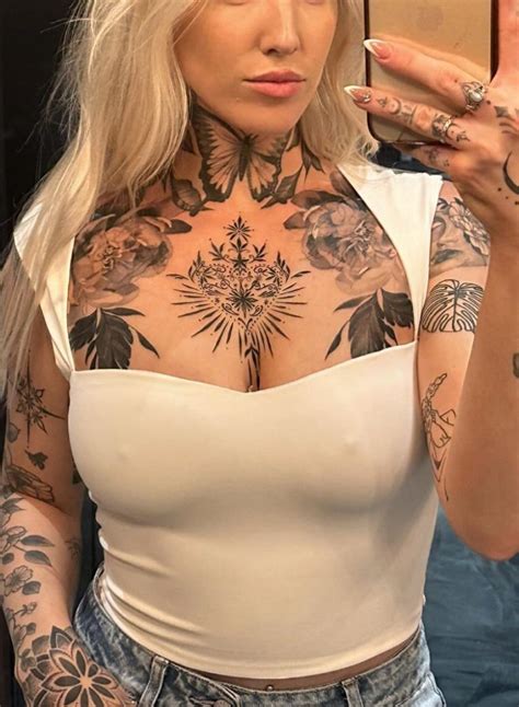 40 Stunning Chest Tattoos Women Will Adore And Inspire Inked And Styled