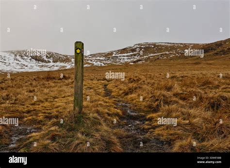 Marker Post Cateran Trail Between Spittal Of Glenshee And An Lairig