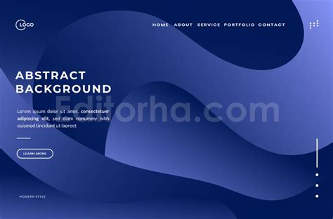 دانلود بک گراند آبستره گرادینت آبی سورمه ای Blue Gradient Abstract Background Colorful Waves