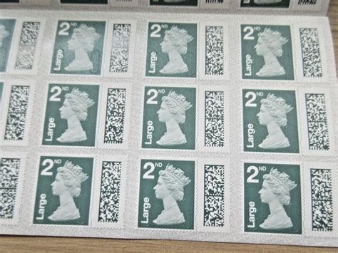 2nd Class Large Letter Postage Stamps 100 Genuine Royal Mail Free